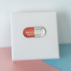 Antibiotic Resistance Awareness Pill Enamel Pin / Microbiology ...