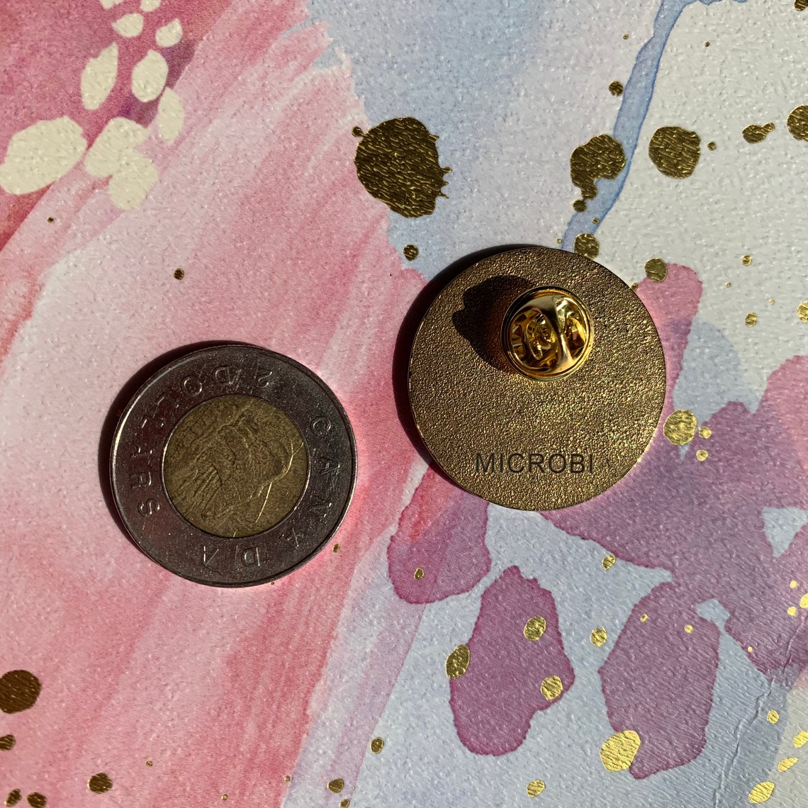 SET of 2 Petri Dish Enamel Pins / Microbiology Agar Art / - Etsy