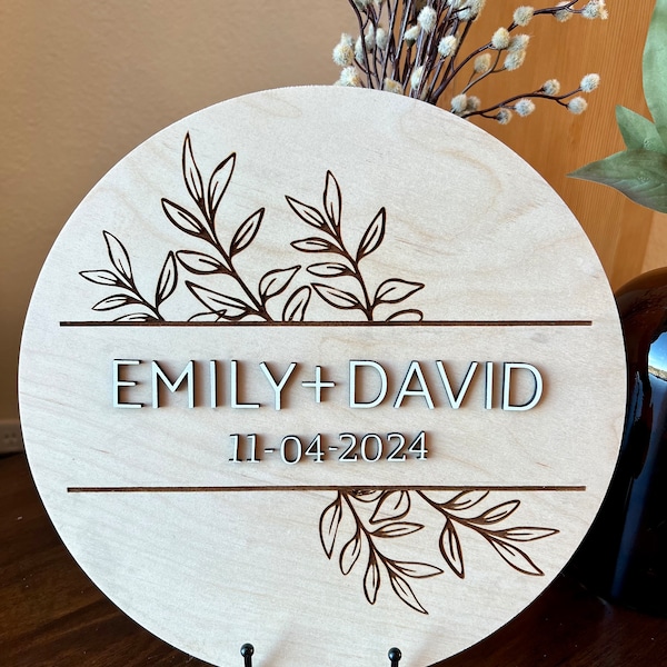 Round Wood Welcome Sign - Etsy