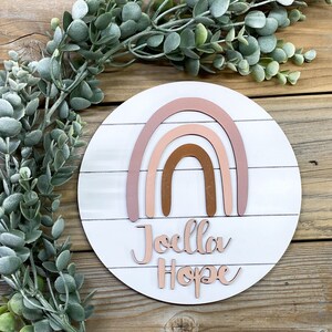 Faux Shiplap Rainbow Baby Personalized Sign/add Your Name Sign / Birth ...