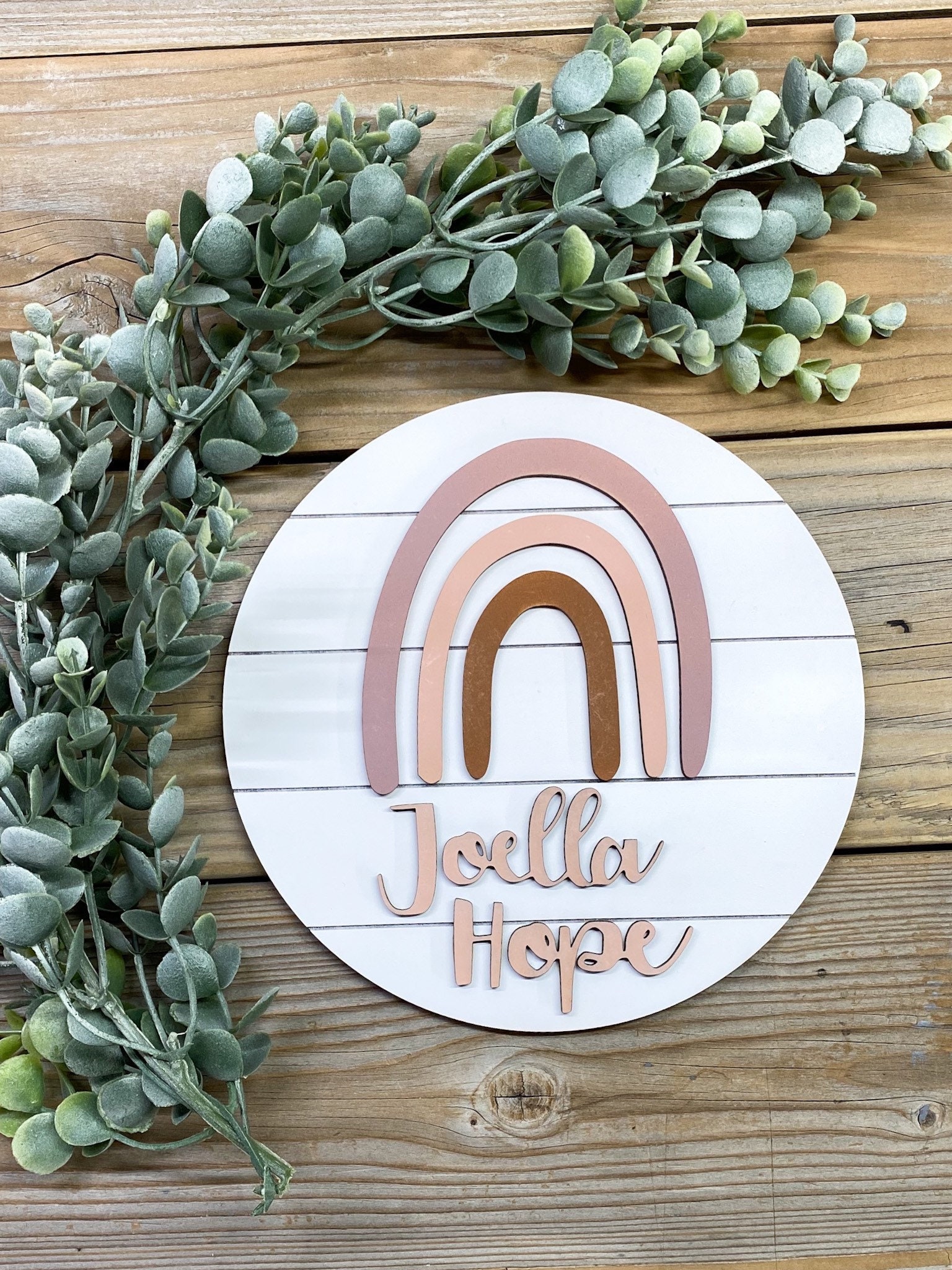 Faux Shiplap Rainbow Baby Personalized Sign/add Your Name Sign / Birth ...