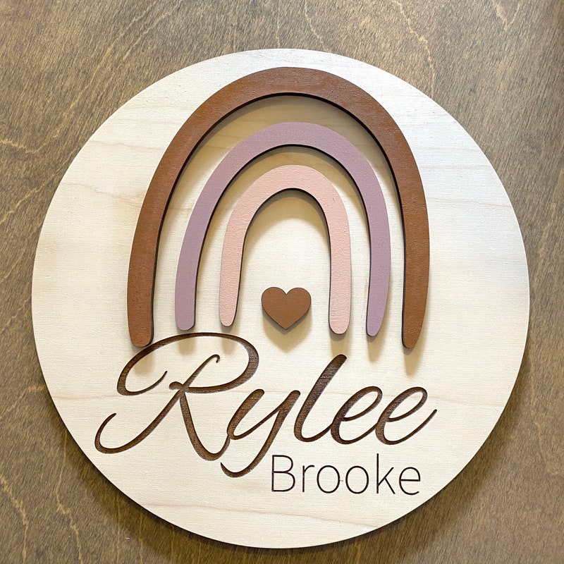 Rainbow Name Sign - Etsy