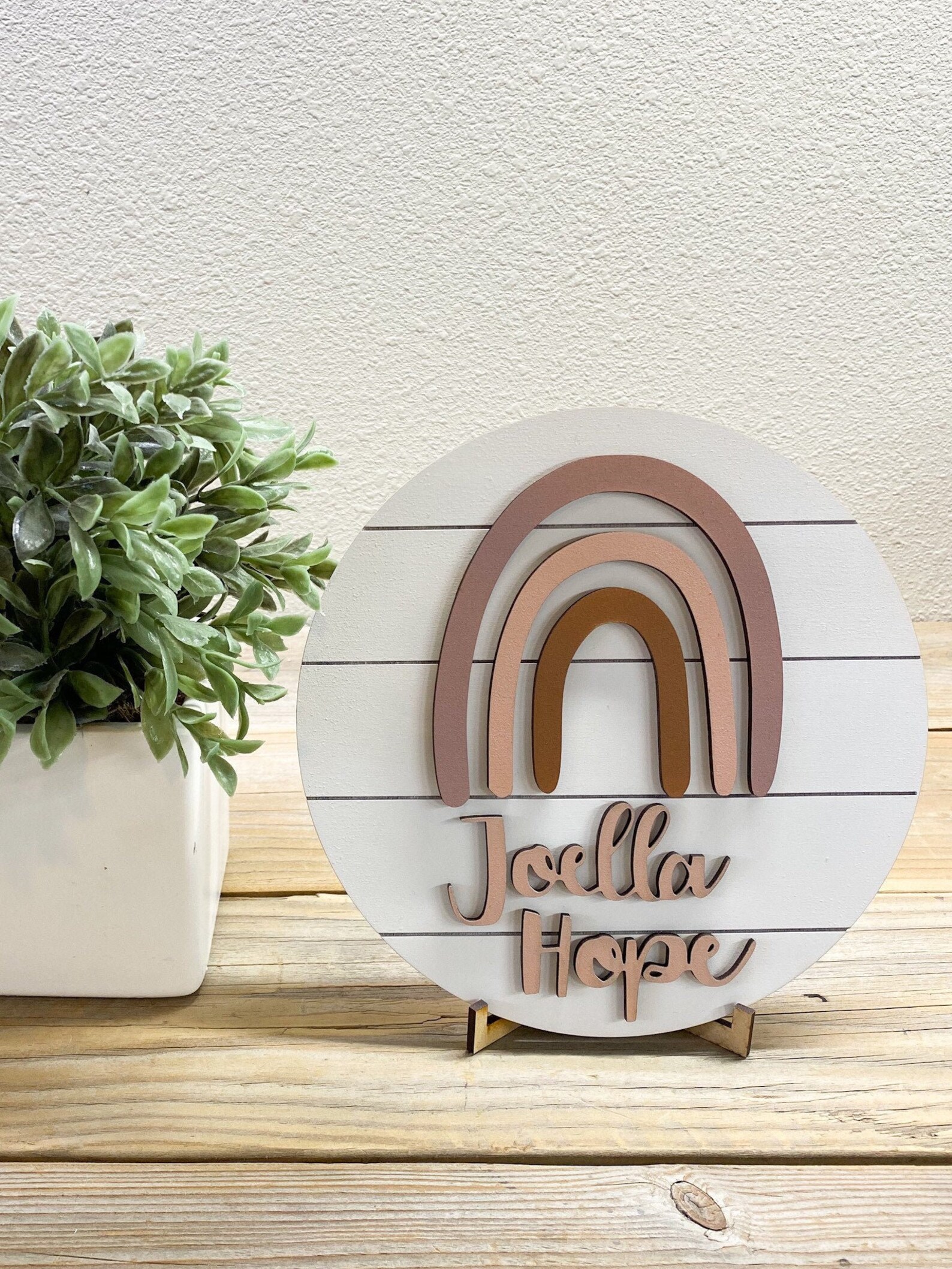 Faux Shiplap Rainbow Baby Personalized Sign/add Your Name Sign / Birth ...