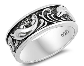 Dolphin Wedding Ring - Etsy