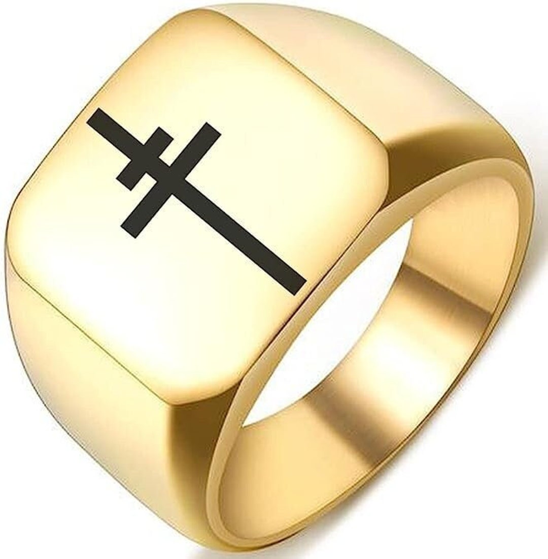 Cross Ring Stainless Steel Ring With Patriarchal Cross of - Etsy