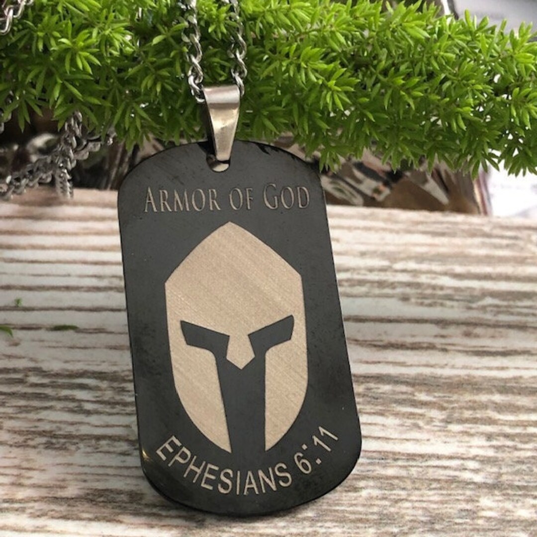Armor or God Dog Tag Pendant Necklacepersonalize Dog Tag - Etsy