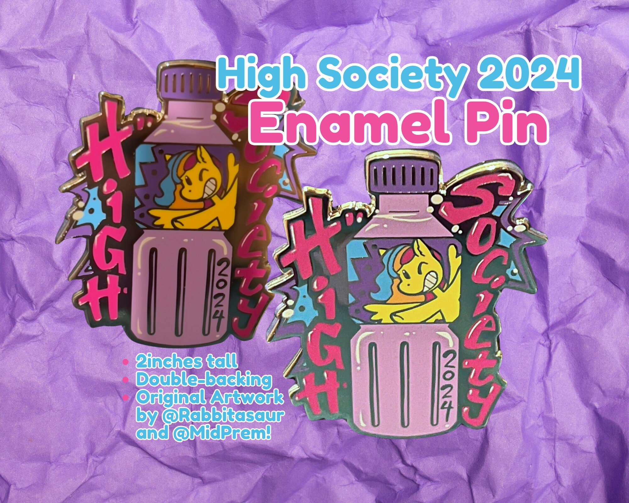 Babscon Enamel Pin High Society 2024 2 Inch Limited Pin - Etsy