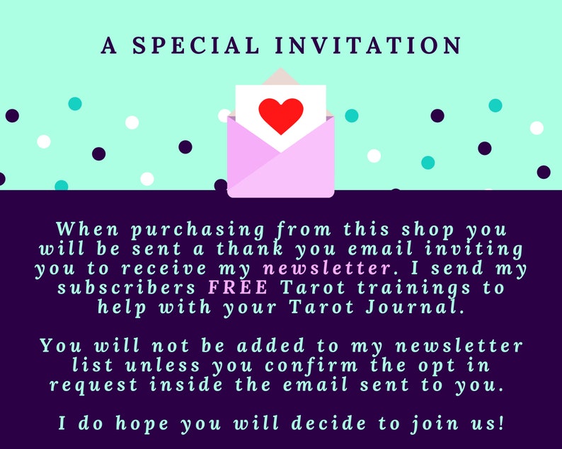 Tarot Email Reading Canva Template. Instant Download A4 and Us - Etsy
