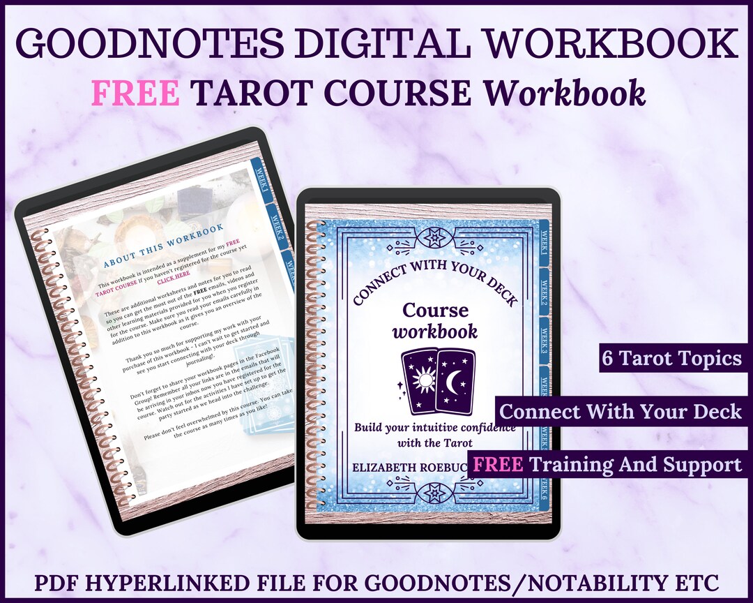 GOODNOTES Connect With Your Deck Tarot Course Workbook for Beginner or ...