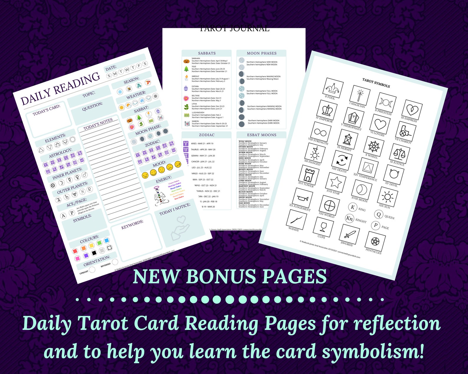 Tarot Workbook Calendar PLUS FREE Daily Challenge, for Beginner or ...
