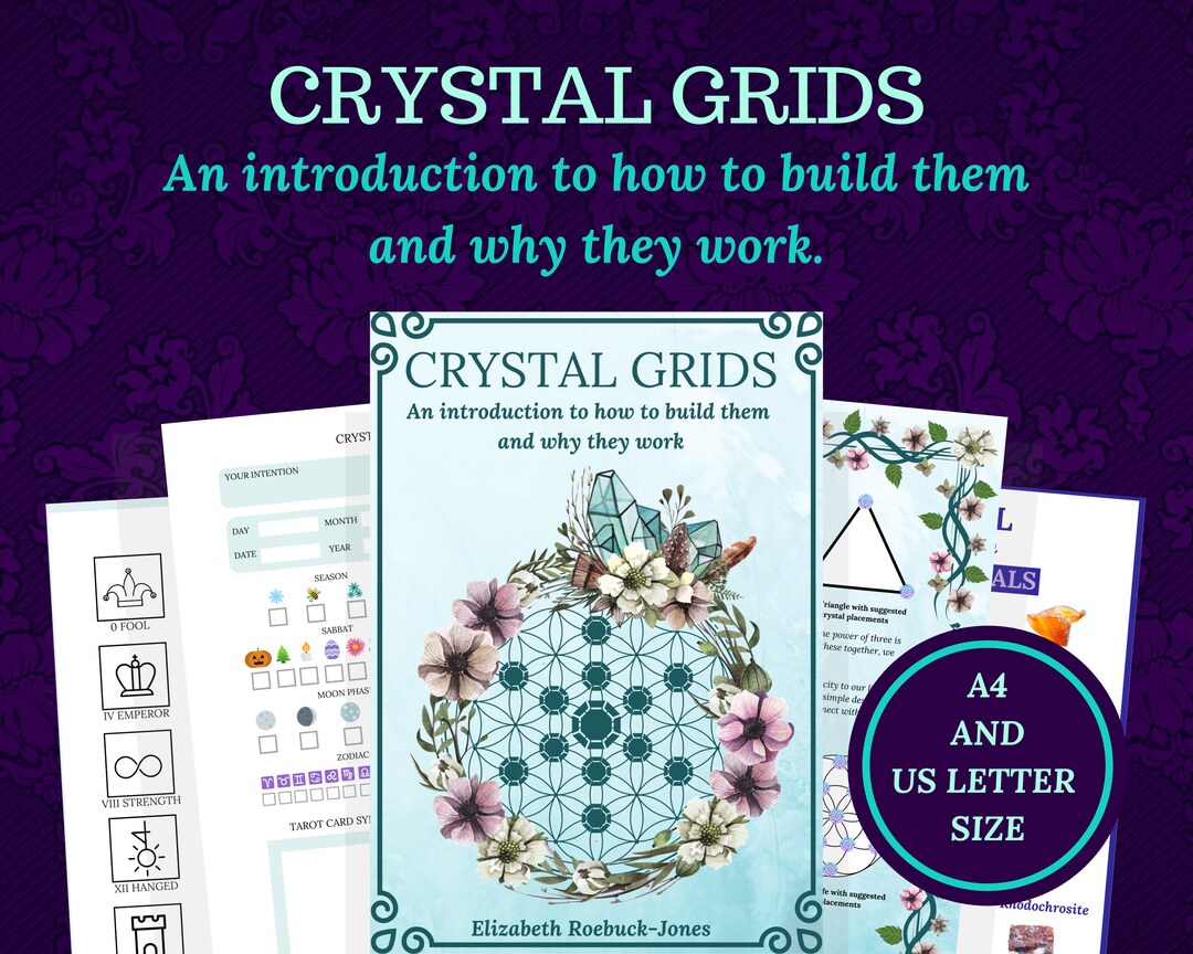 Crystal Grids Journal, Plus Gem Cheat Sheet, Sacred Geometry, Crystal ...
