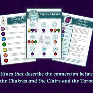 Tarot and Chakras. Intuition Cheat Sheets for Beginner or Advanced Tarot Readers, Printable ...