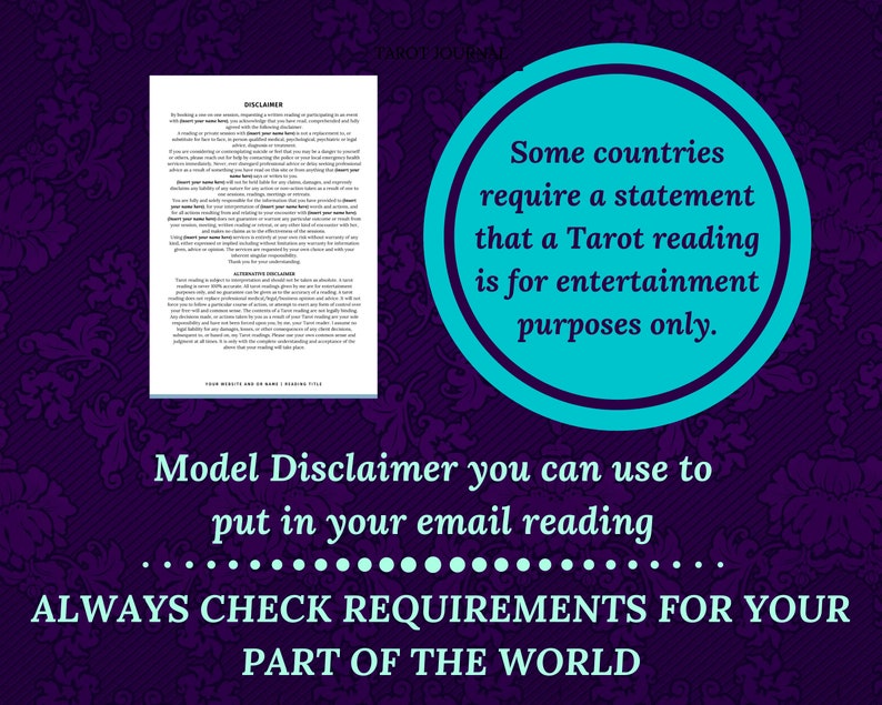 Tarot Email Reading Canva Template. Instant Download A4 and Us Letter ...