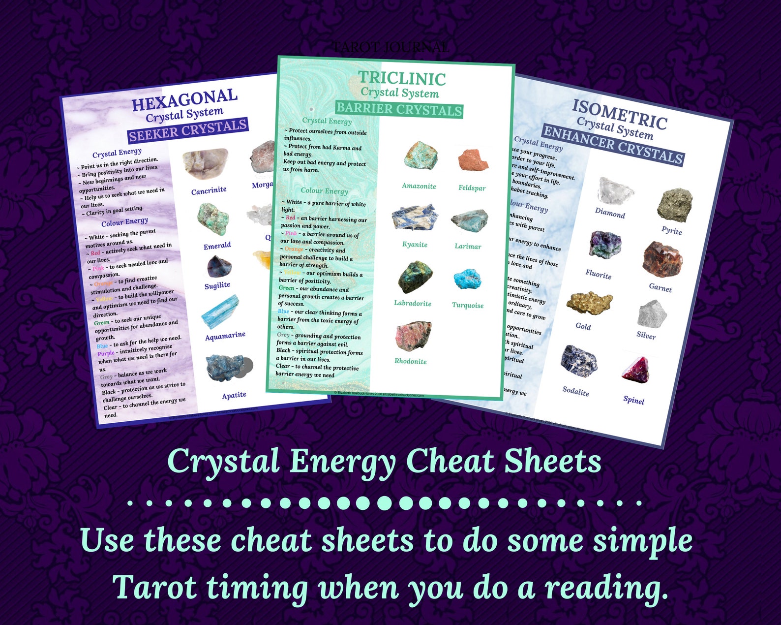 Crystal Cheat Sheet Color and Crystal Energy for Beginners - Etsy