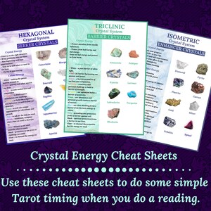 Crystal Cheat Sheet, Color and Crystal Energy for Beginners, Printable ...