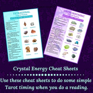 Crystal Cheat Sheet, Color and Crystal Energy for Beginners, Printable ...