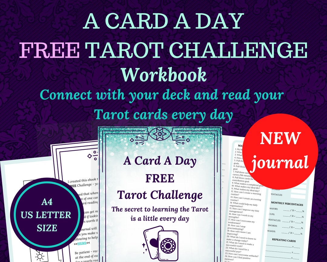Tarot Workbook Calendar PLUS FREE Daily Challenge, for Beginner or ...
