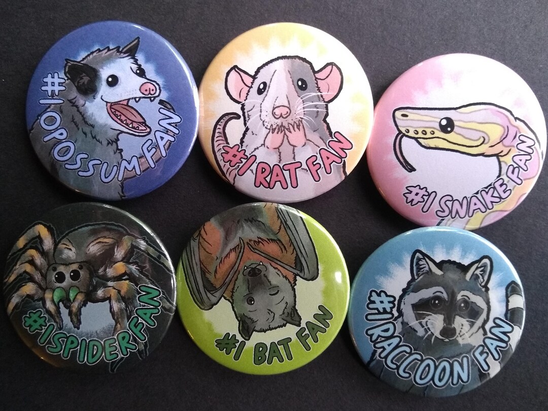 1.5'' Unpopular Animals Pin-back Buttons - Etsy