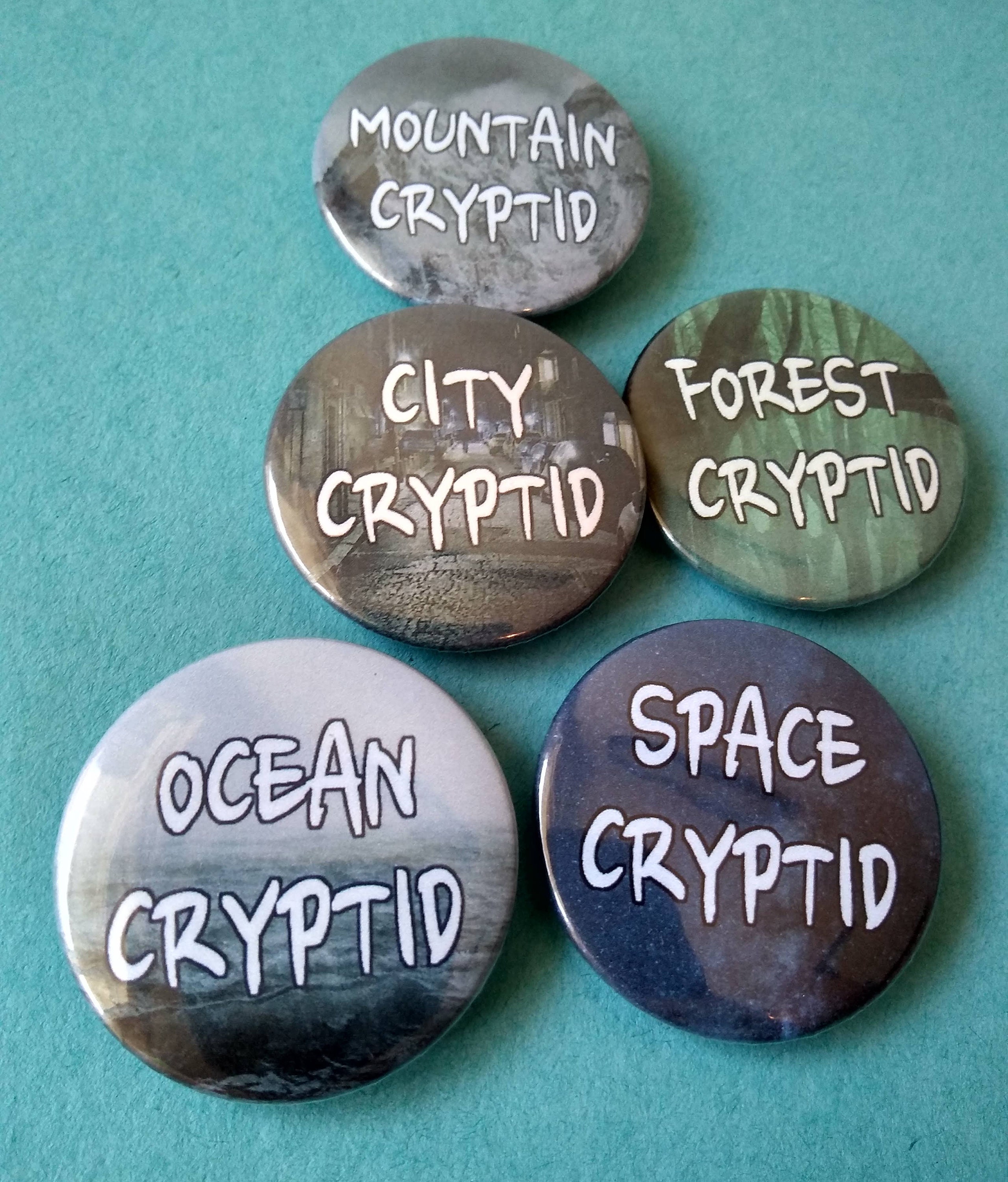 1.5'' Outdoorsy Cryptid Pin-Back Buttons | Etsy