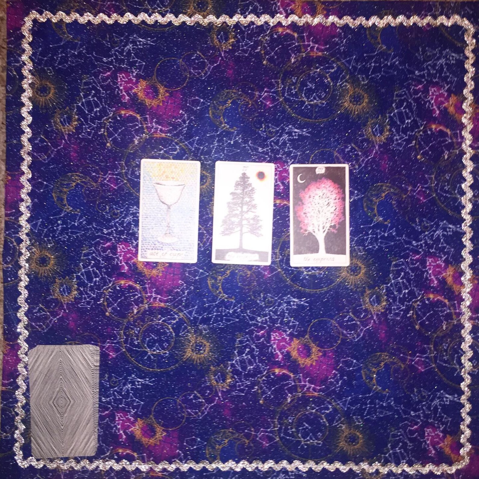 Celestial Purple Tarot Spread Cloth Altar Cloth - Etsy UK
