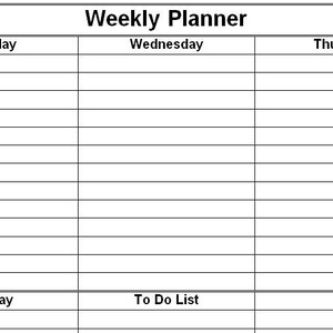 Weekly Planner Template - Editable and Printable Template (microsoft ...