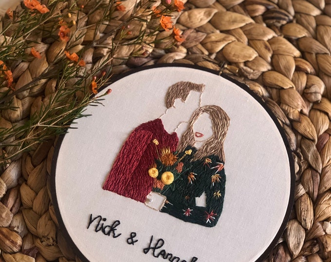 Custom Embroidered Portraits | Family Portraits | Couple Portraits ...