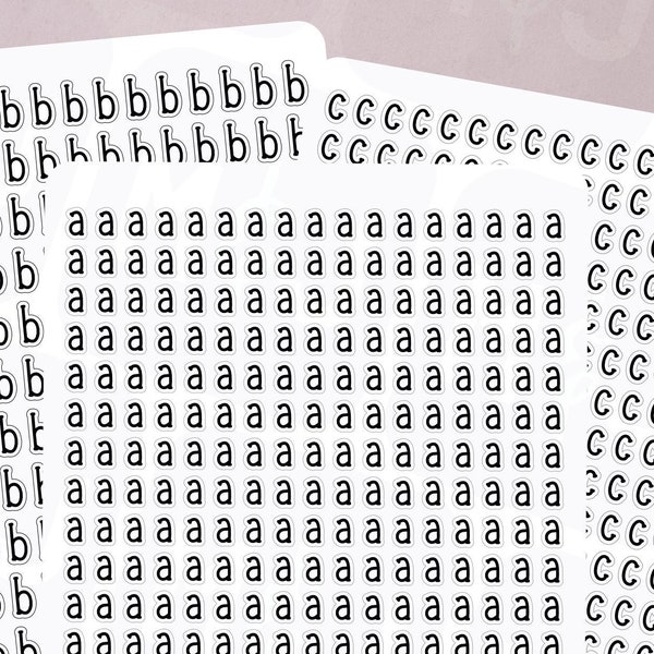 Mini Alphabet Stickers - Etsy