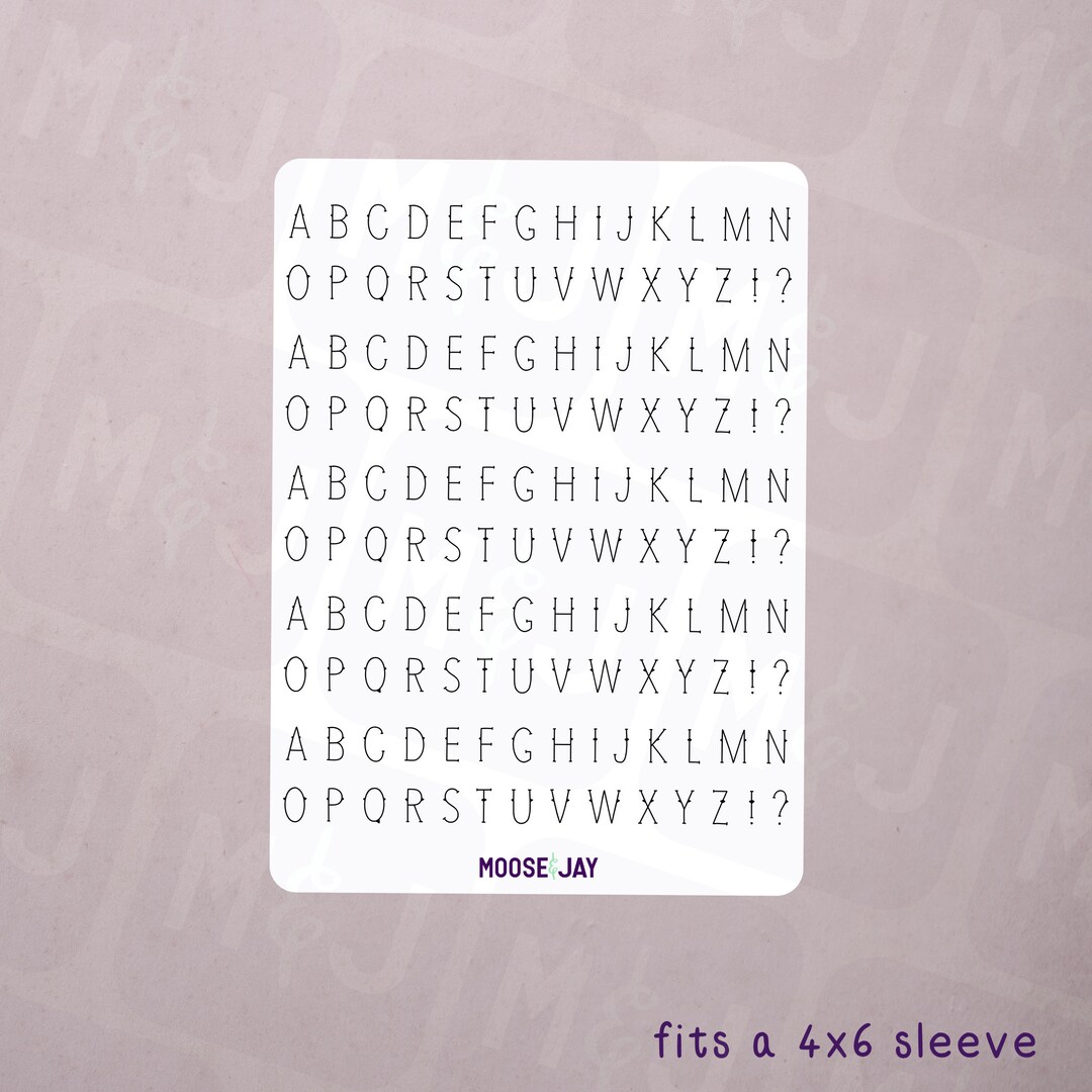Uppercase A-Z Alphabet Stickers Fun Decorative - Etsy