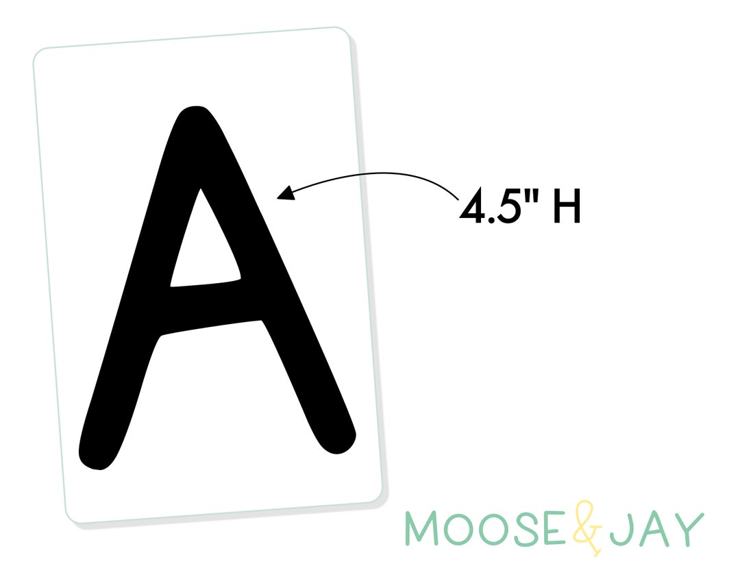Extra Large Single Letter Choose Font, Choose Letter // Large 4.5 ...