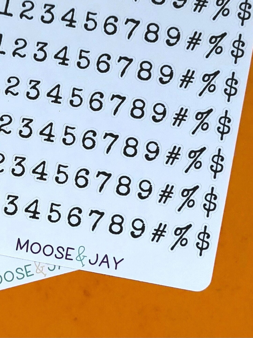 1/4 Inch Numbers Stickers Typewriter Font // 1/4 Inch Letters Moose ...