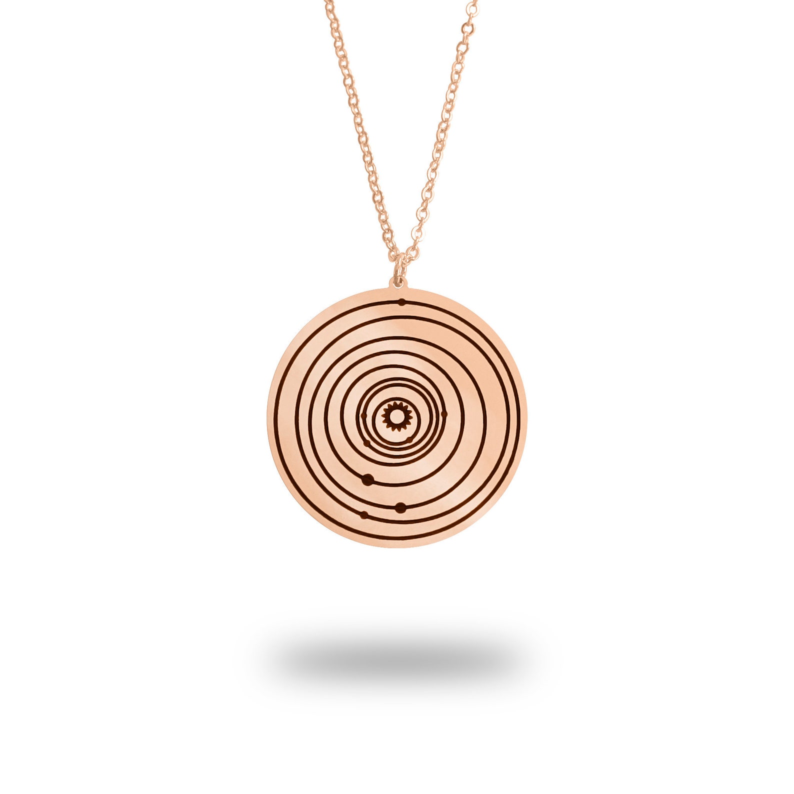 Custom Personalized Solar System Necklace in Rose Gold Filled - Etsy