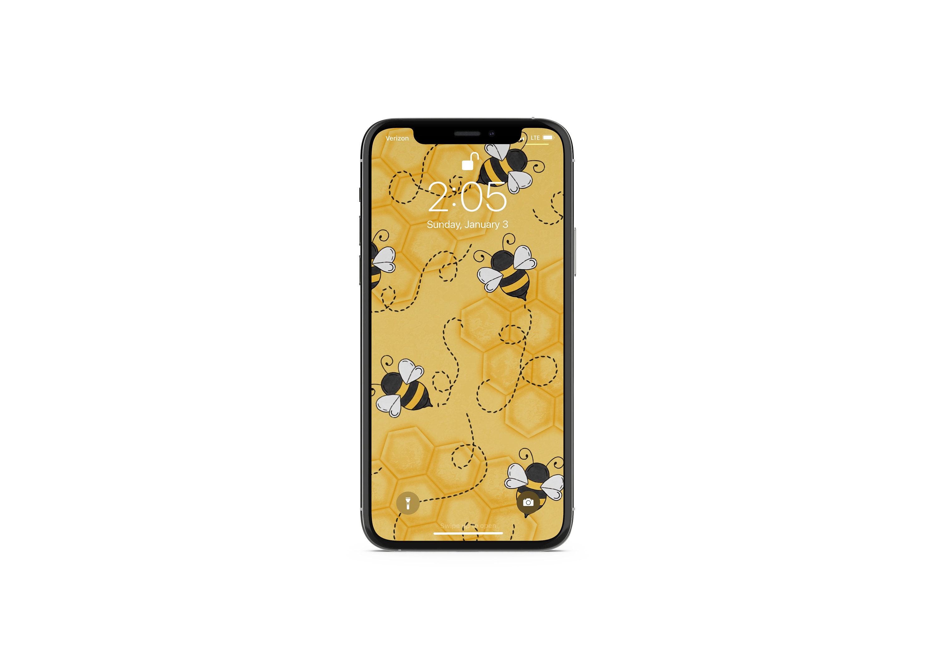 Bee Phone Background, Phone Wallpaper Nature, Phone Background Digital ...