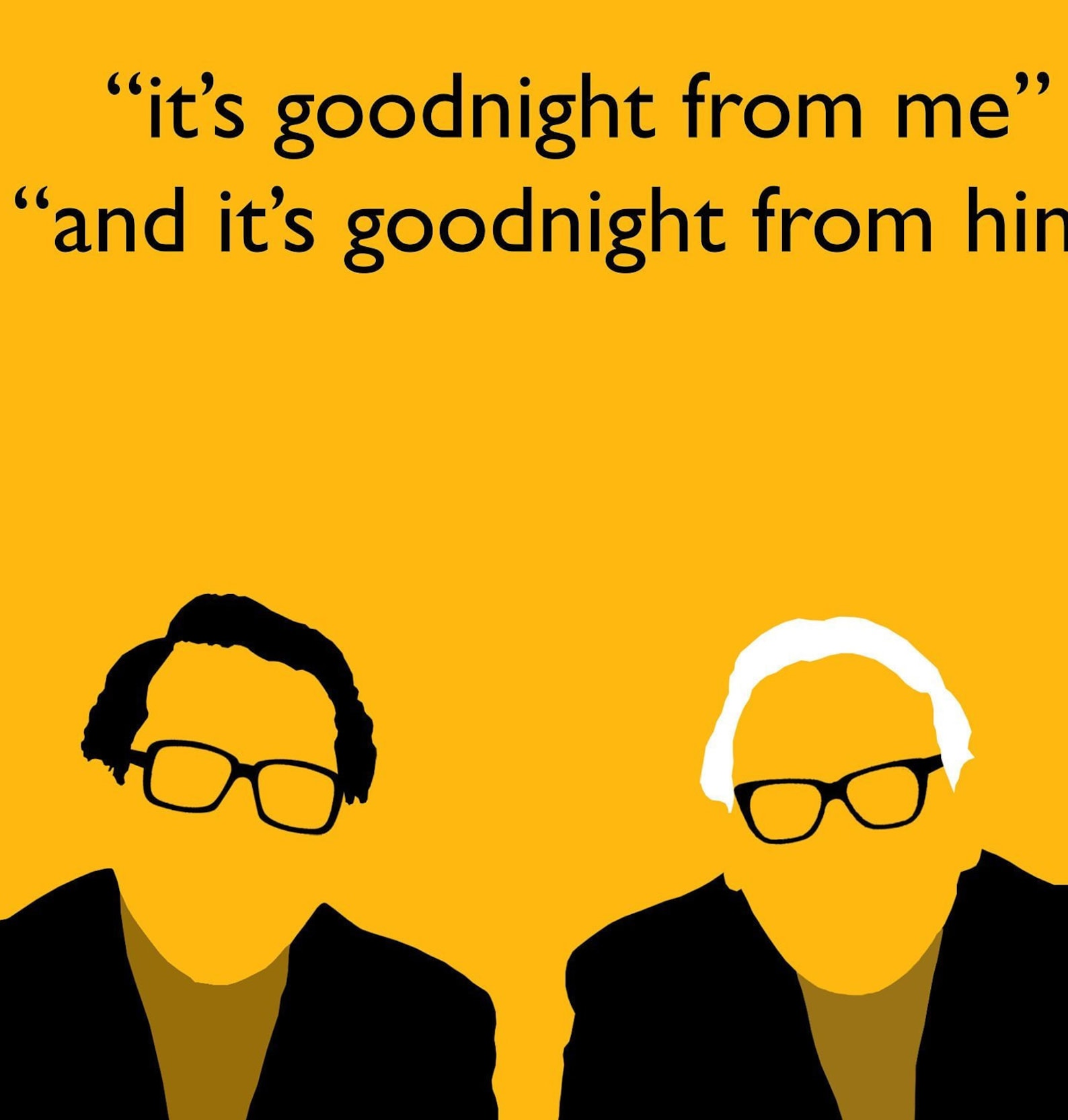 Two Ronnies 'goodnight From Me...' 1970s Minimalist - Etsy