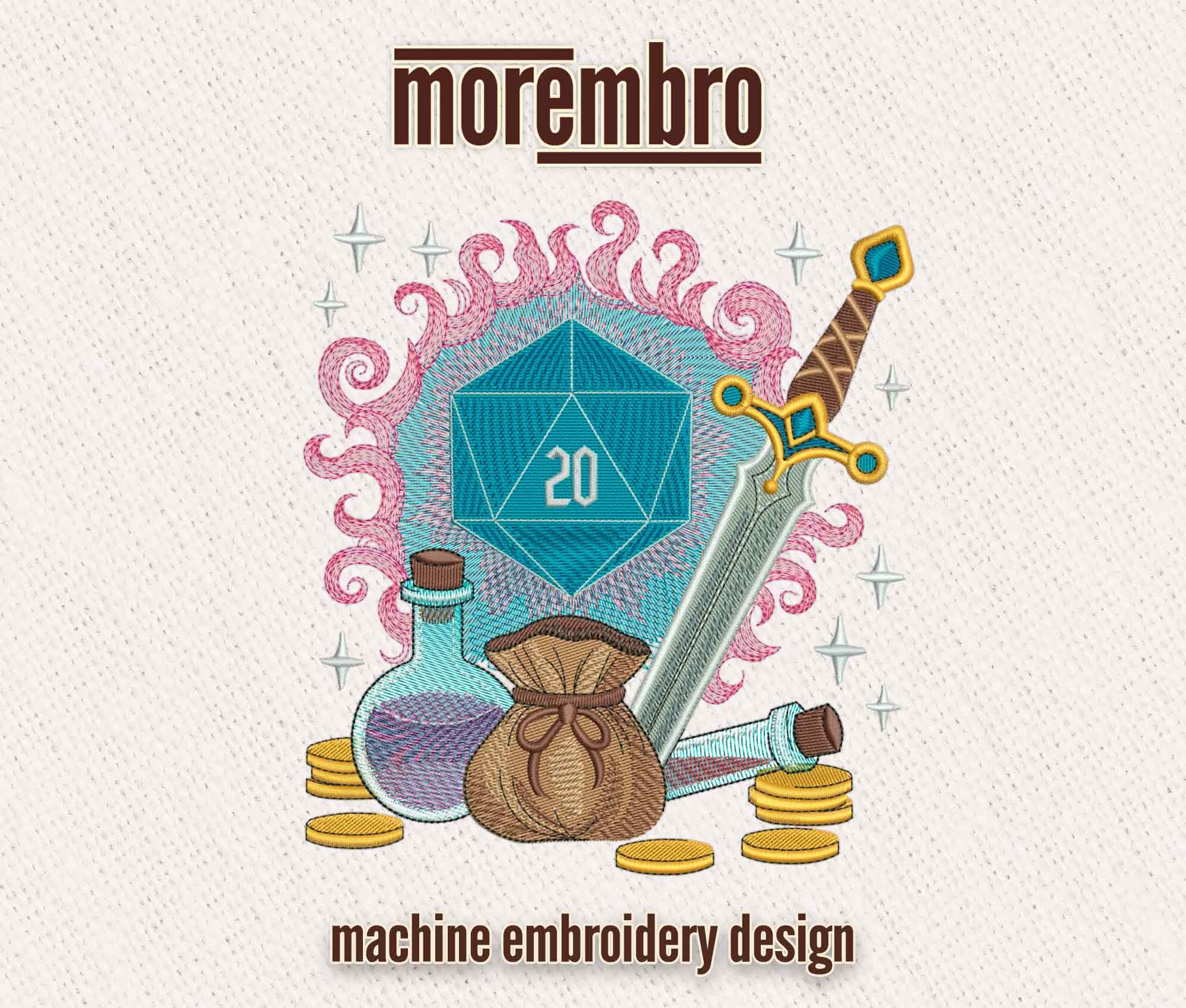 Embroidery Design: Complex Design Dnd \ Rpg \ Fantasy Loot Related - 4 ...