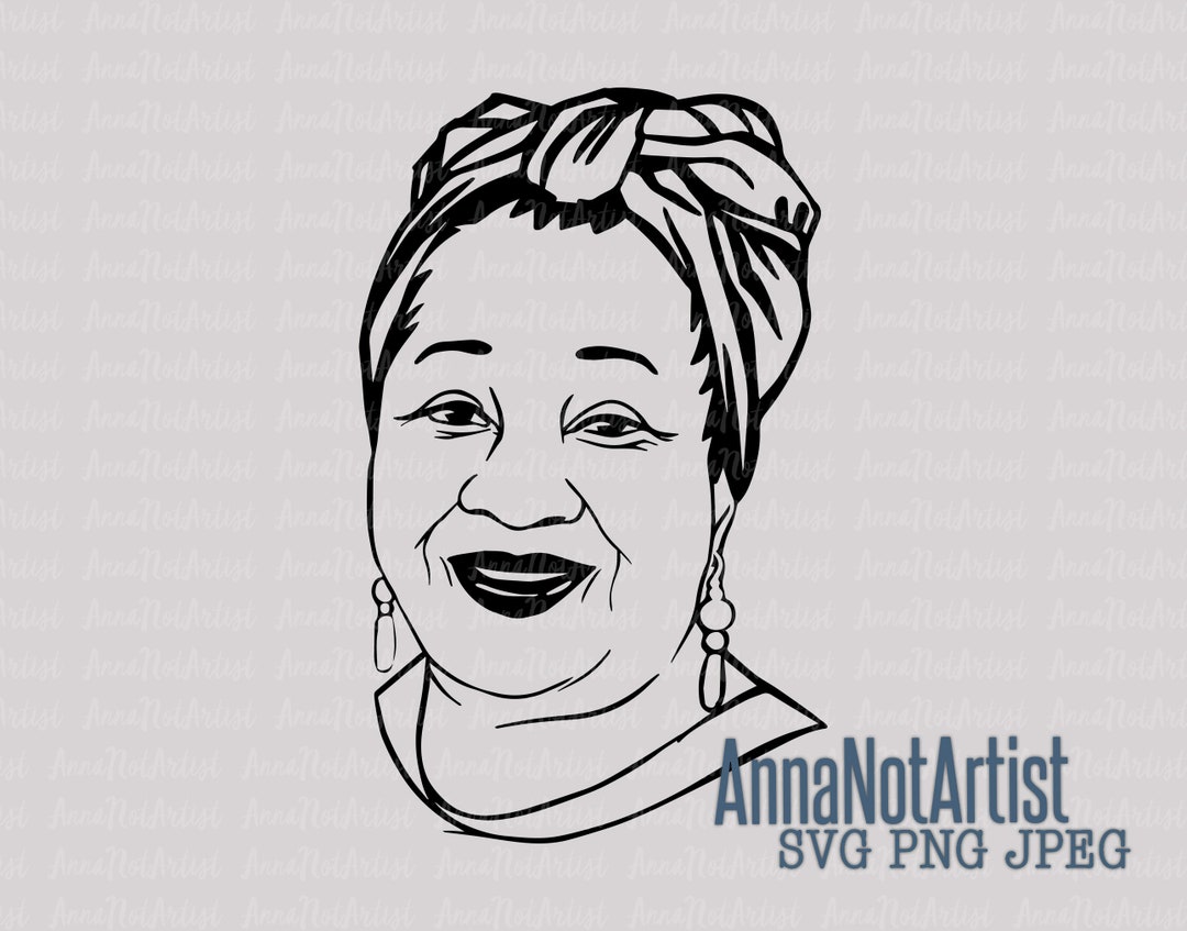 SVG, PNG, JPEG: Aged Lady Silhouette - 300 Dpi Printing File and ...