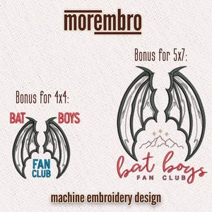 Embroidery Design: APPLIQUE Bat Wings Fantasy Style - Multiple Sizes ...