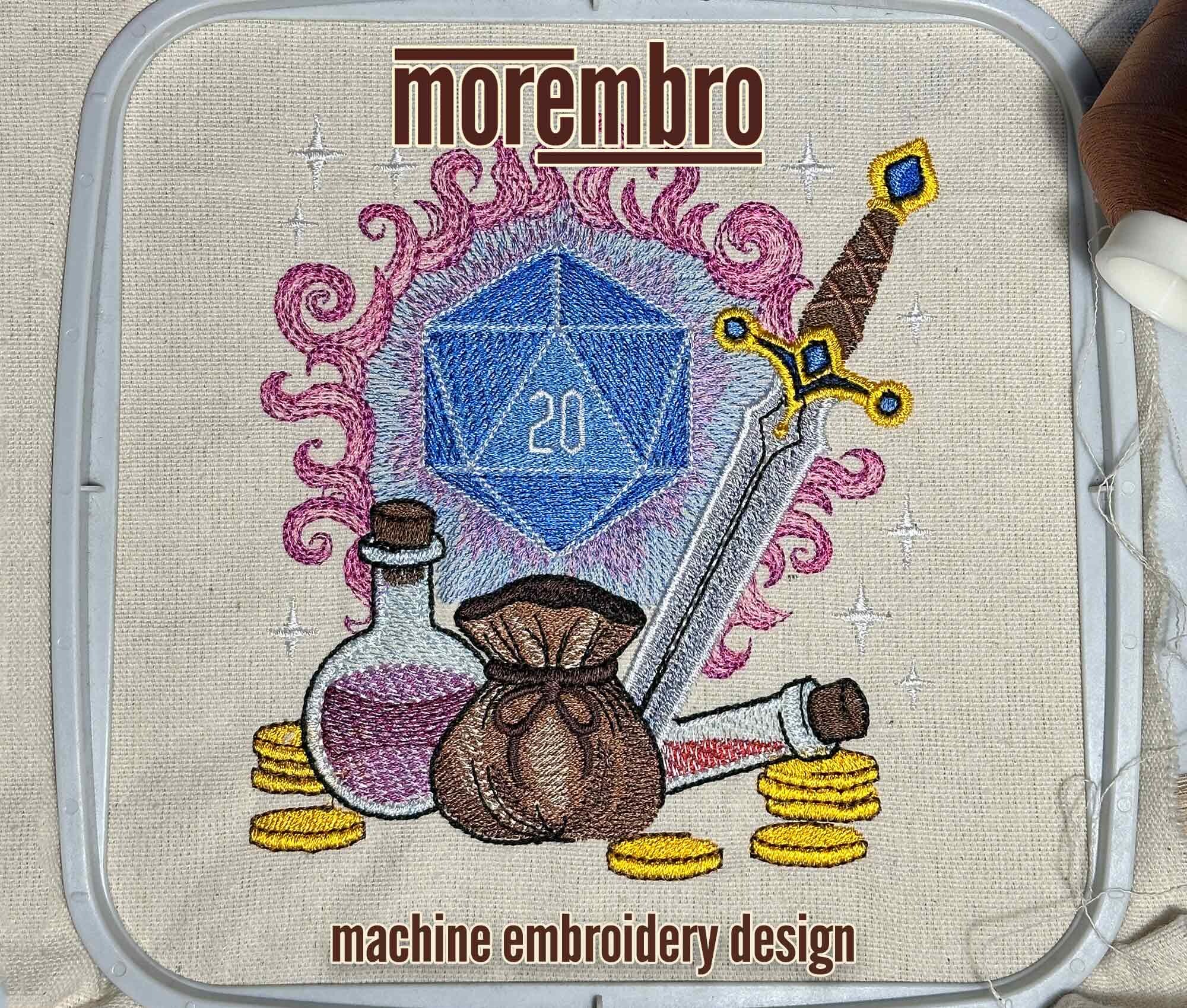 Embroidery Design: Complex Design Dnd \ Rpg \ Fantasy Loot Related - 4 ...