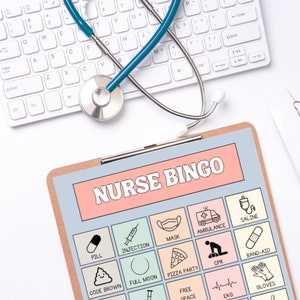Nurse Bingo Game | Nurse Appreciation Week Activity | Graduation ...