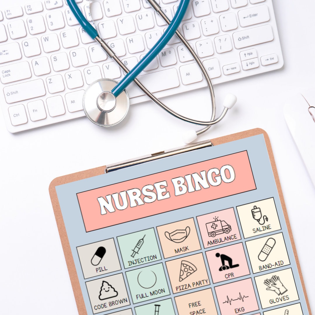 Nurse Bingo Game Nurse Appreciation Week Activity Graduation Retirement ...