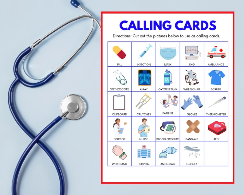 Medical Bingo Game: 30 Printable Cards, Nurse Graduation (PDF) - Etsy
