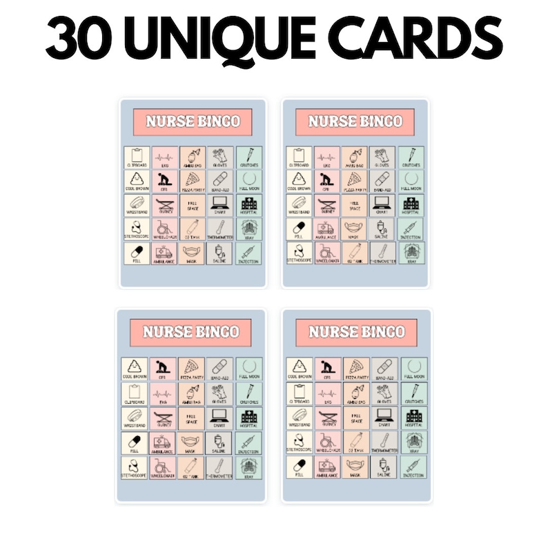 Nurse Bingo Game | Nurse Appreciation Week Activity | Graduation ...