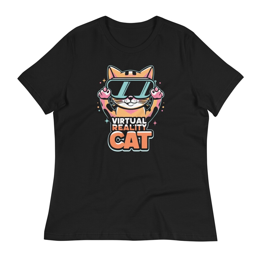 Virtual Reality Cat Funny Generation Z Women's Relaxed T-shirt - Etsy