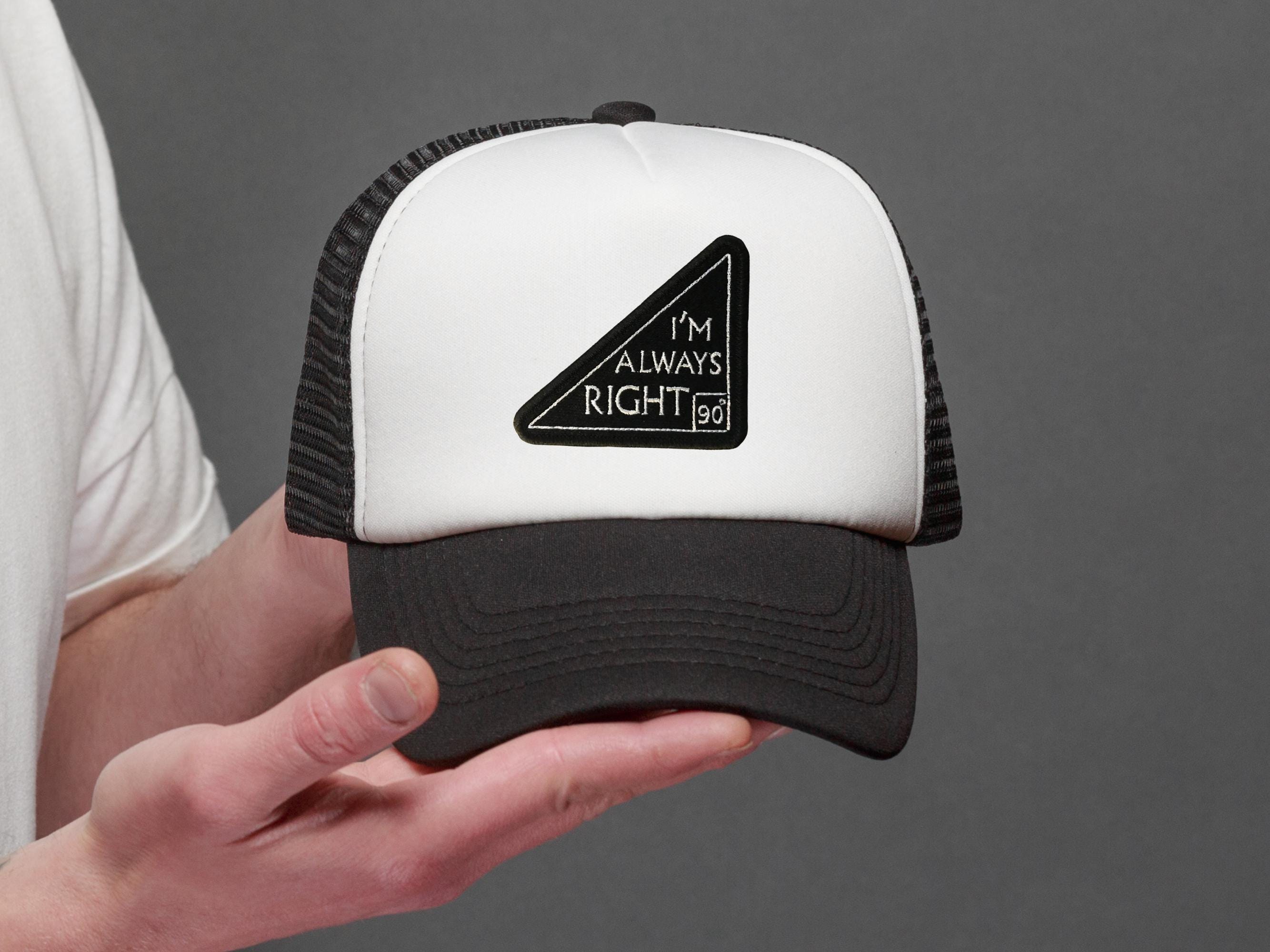Funny Math Patch, I’m Always Right Triangle, Iron on Embroidered Badge ...