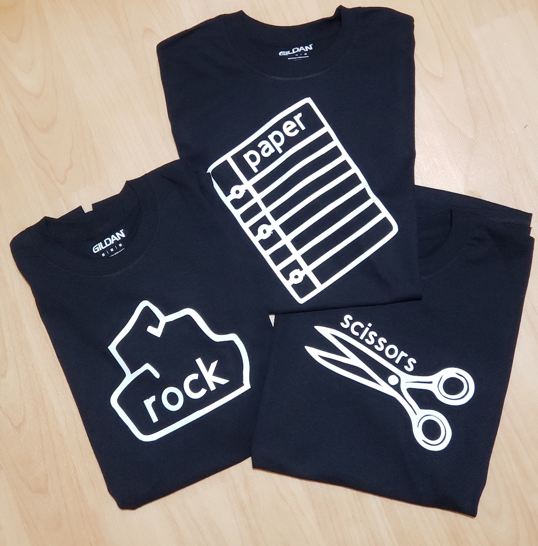 ROCK PAPER SCISSORS Unisex T-shirt - 3 Piece Set, Halloween Costume ...