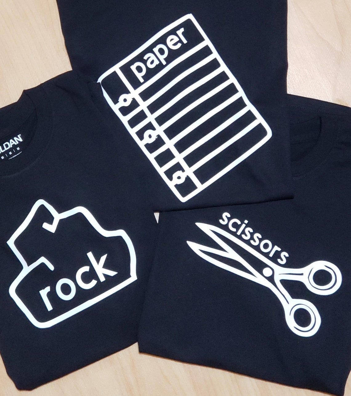 ROCK PAPER SCISSORS Unisex T-shirt - 3 Piece Set, Halloween Costume ...