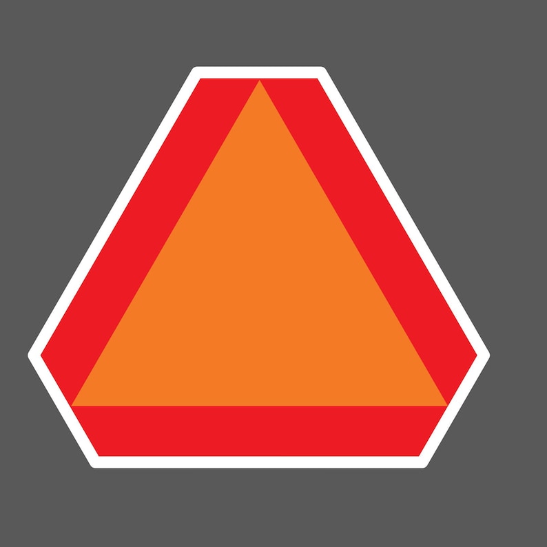 Slow Moving Vehicle Decal Car Decal Sticker for Slow Moving - Etsy