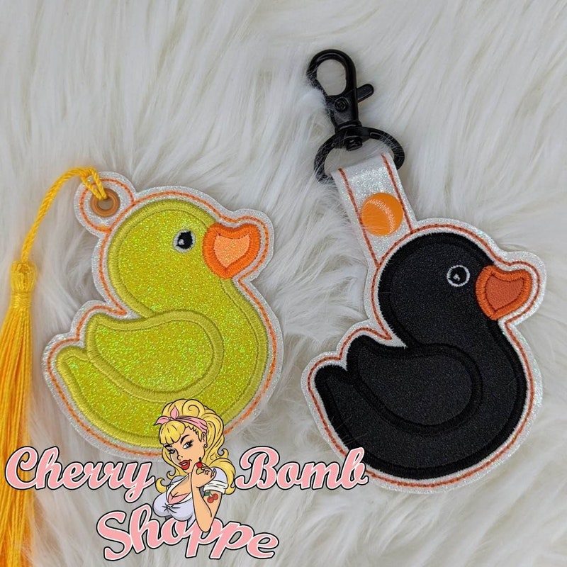 Duck Embroidery Keychain - Etsy