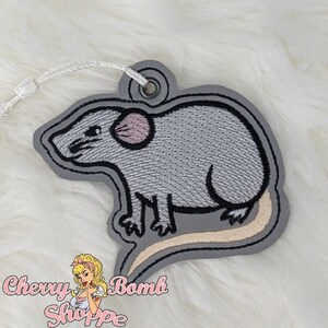 Dumbo Rat Key Fob and Eyelet, ITH, Sketch Embroidery Design DIGITAL ...