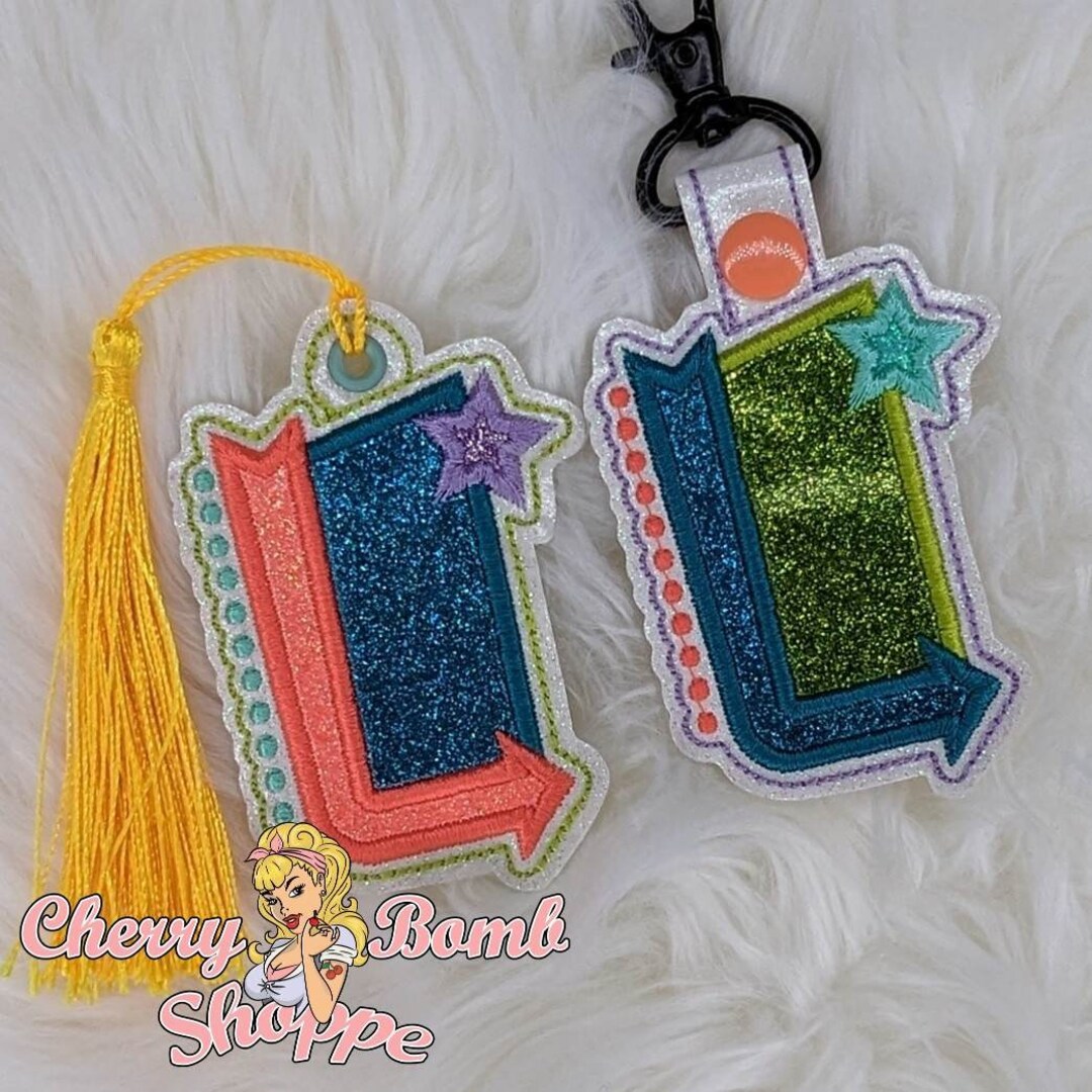 Retro Sign 2B Key Fob and Eyelet ITH, Machine Embroidery DIGITAL ...