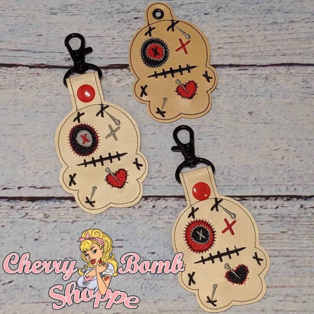 Jinx Key Fob Outline Stitch Embroidery Design - Etsy